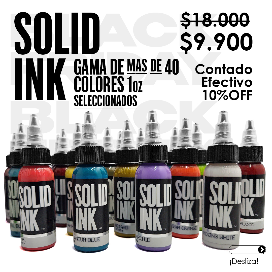 Oferta Solid Ink 1oz Colores Seleccionados – Seba Ferroni Tattoo Supplies
